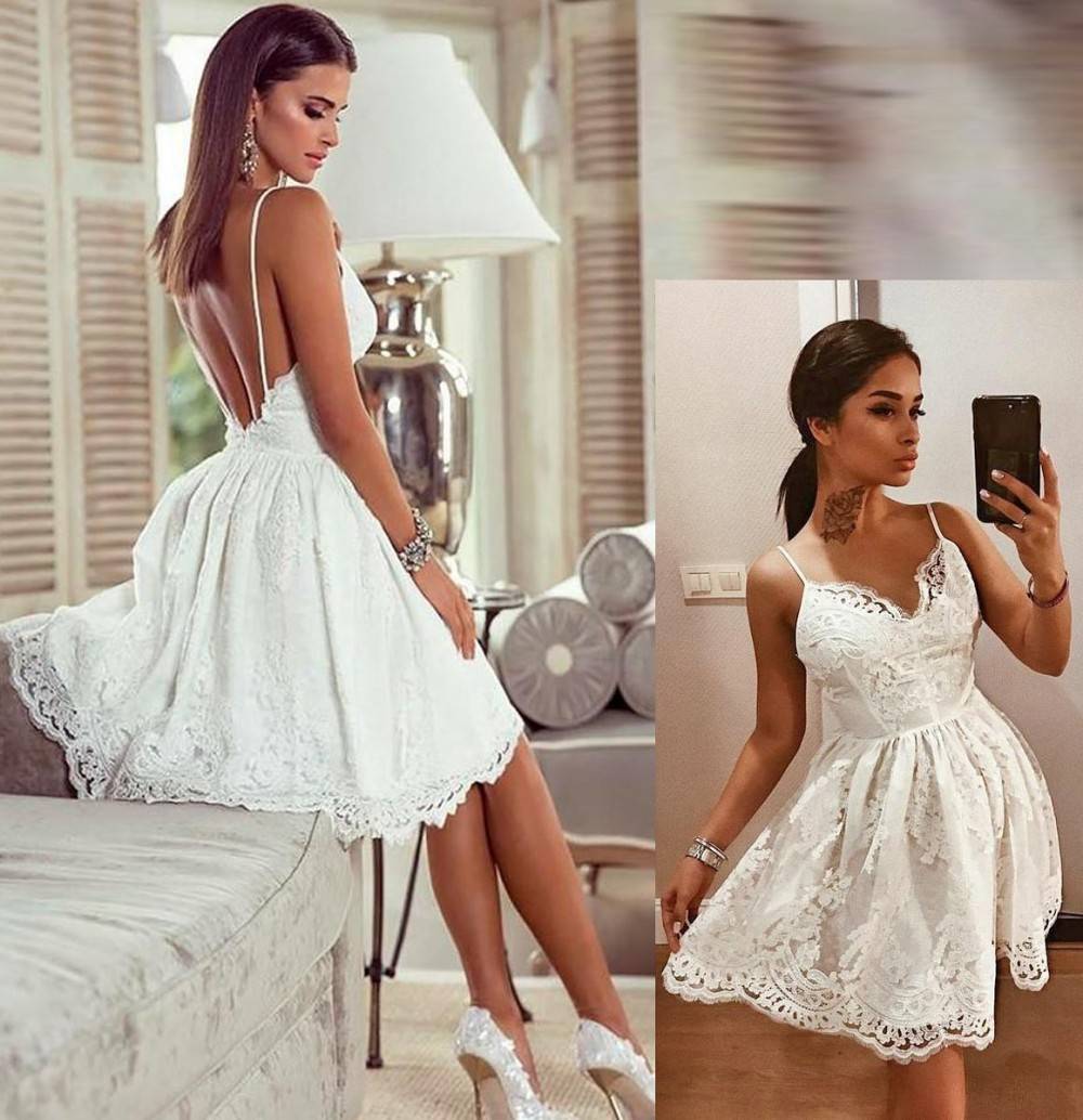 Poletna obleka Janita, bela