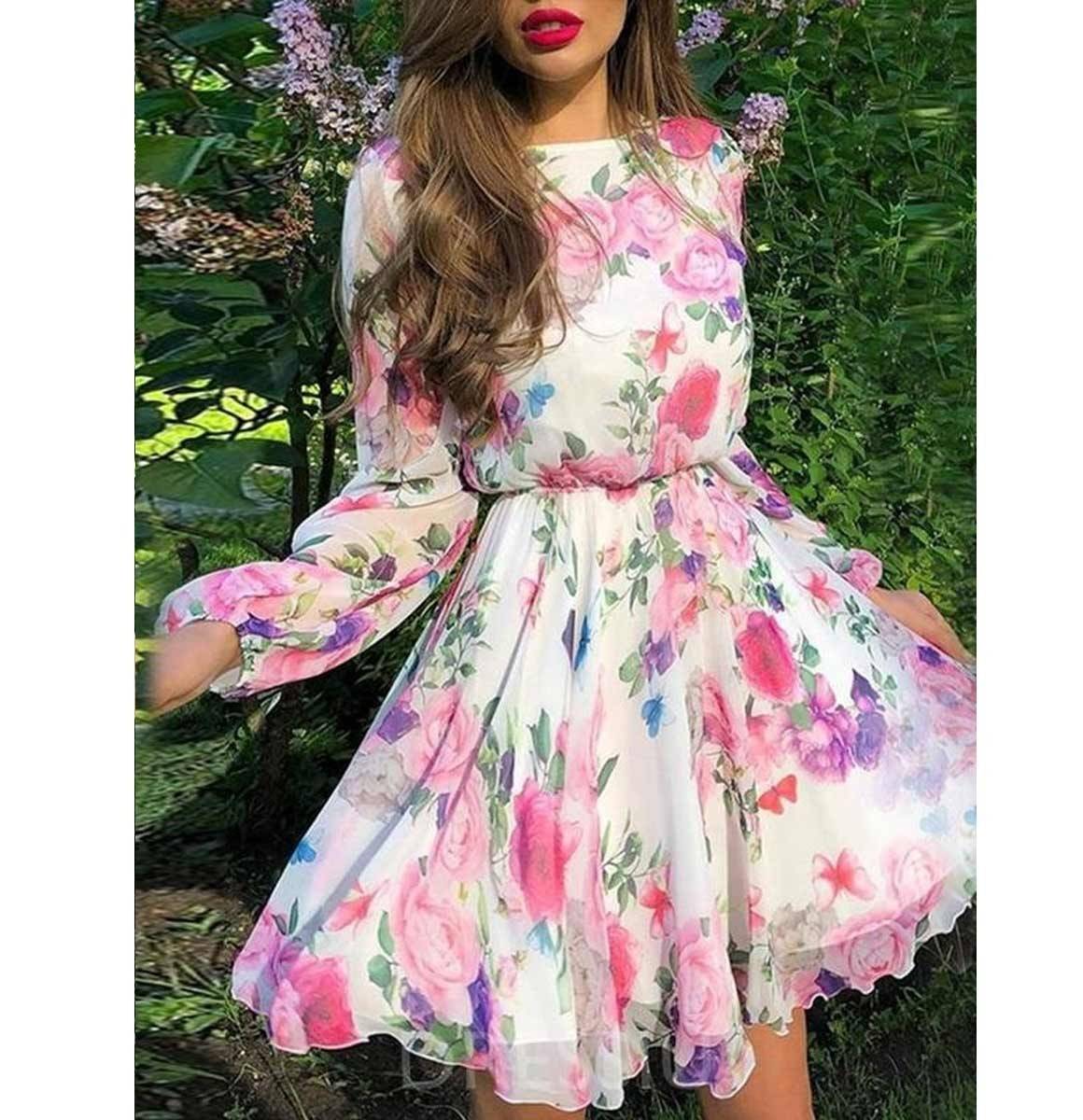 Poletna obleka Regena, cvetlična