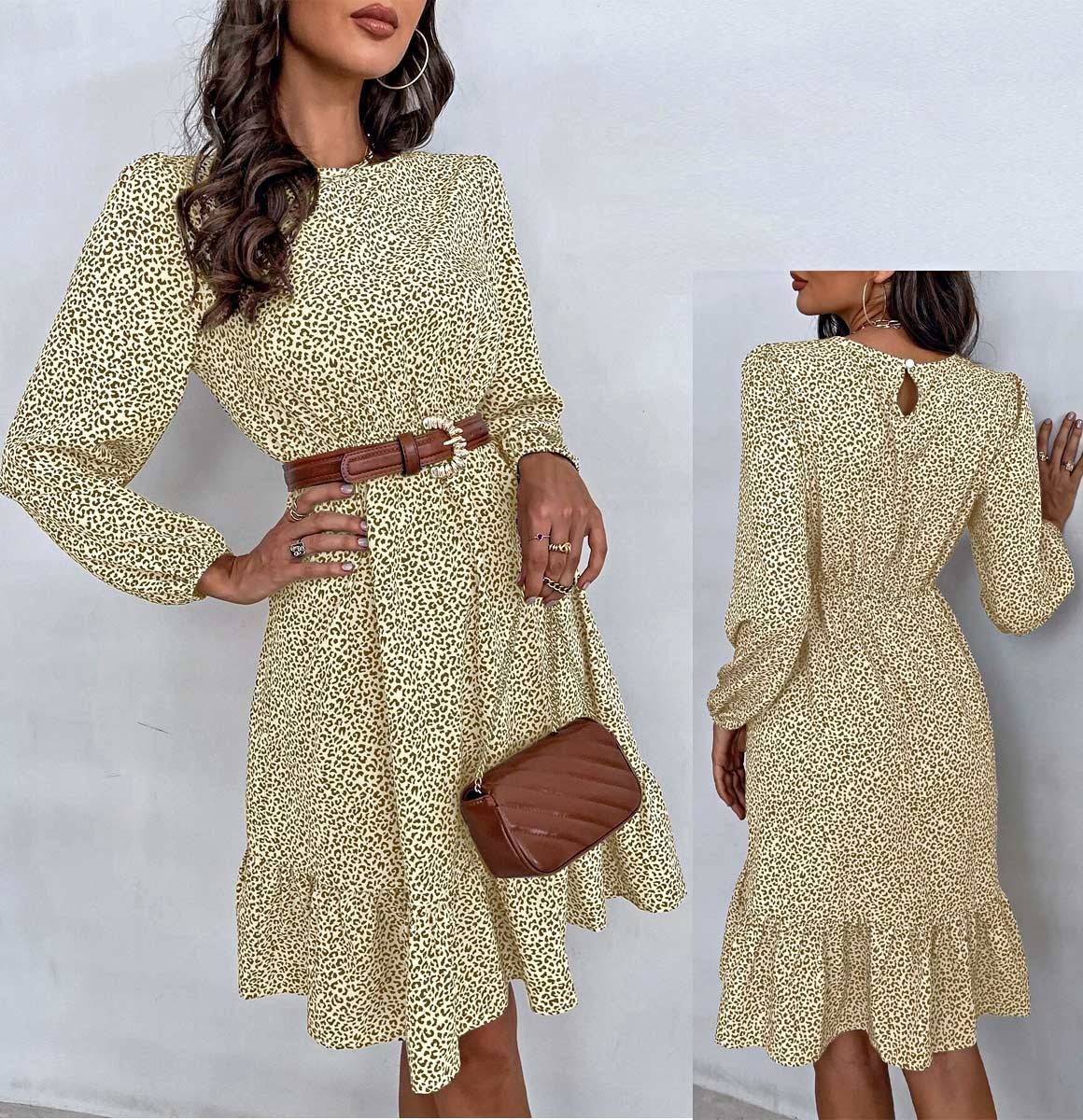 Poletna obleka Daisy, leopard