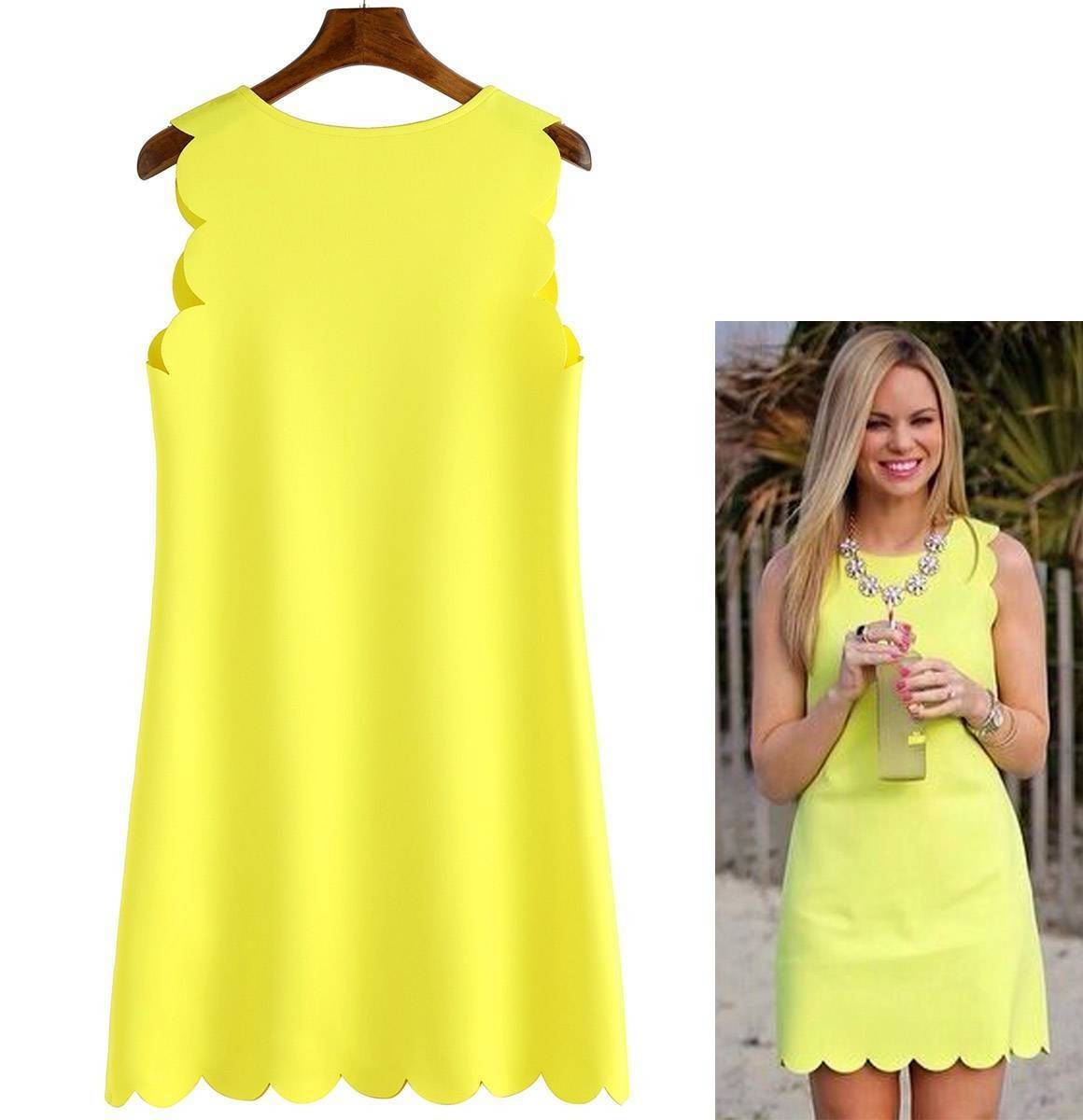 Poletna obleka Maribeth, rumena